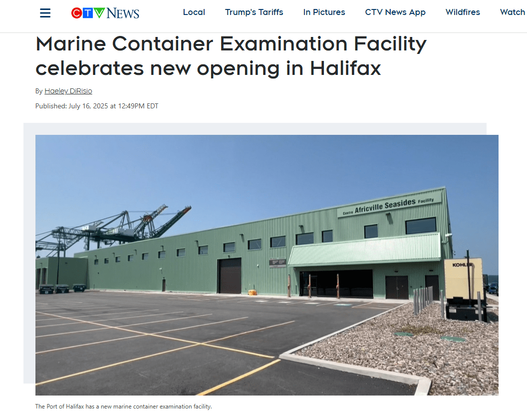 Marine Container Examination Facility celebrates new opening in Halifax ...
